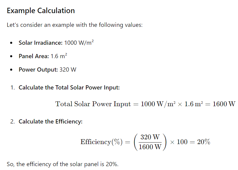 Solar panel efficiency calculator Solar panel efficiency calculator